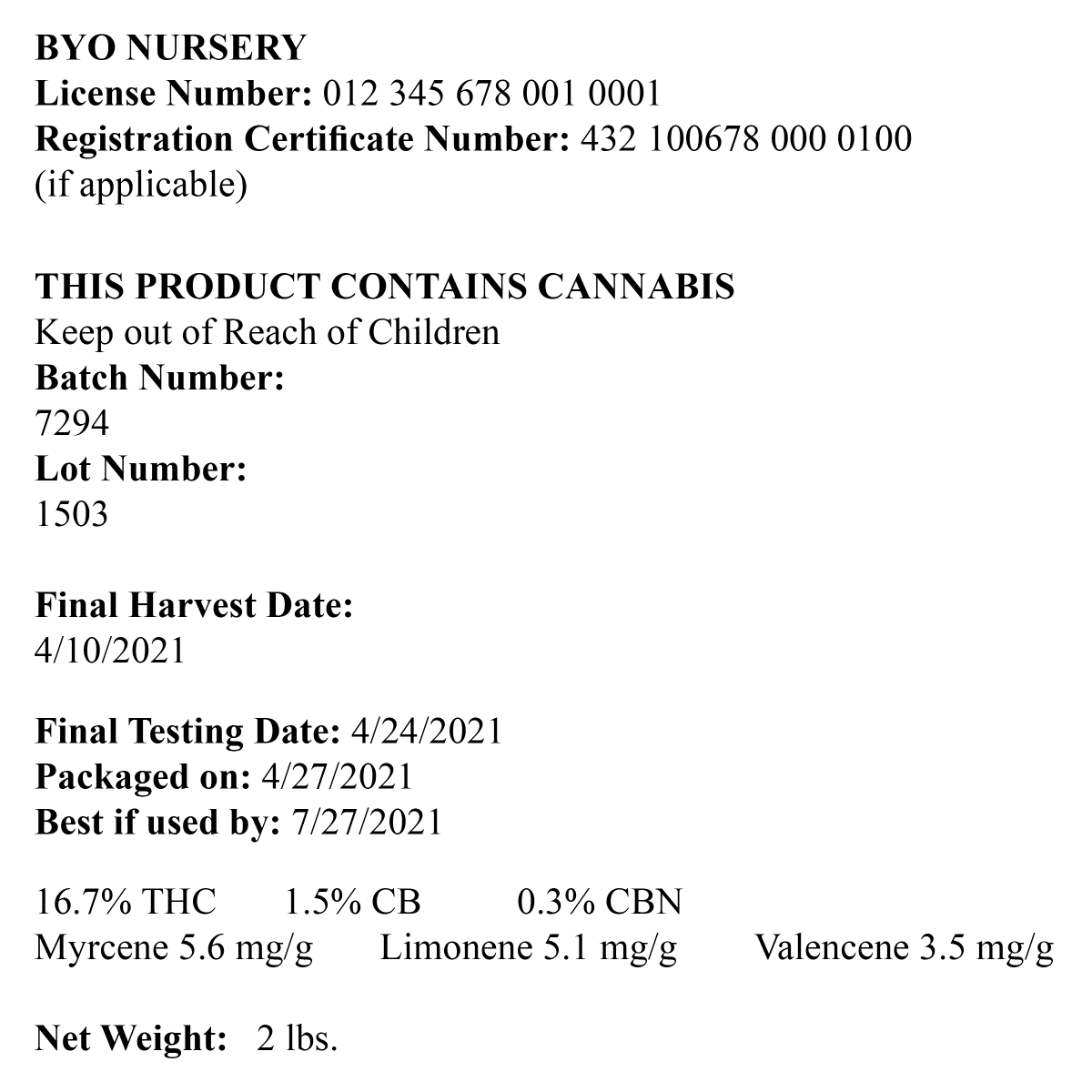 Nevada Cannabis Compliance Labels - Barcode Blog