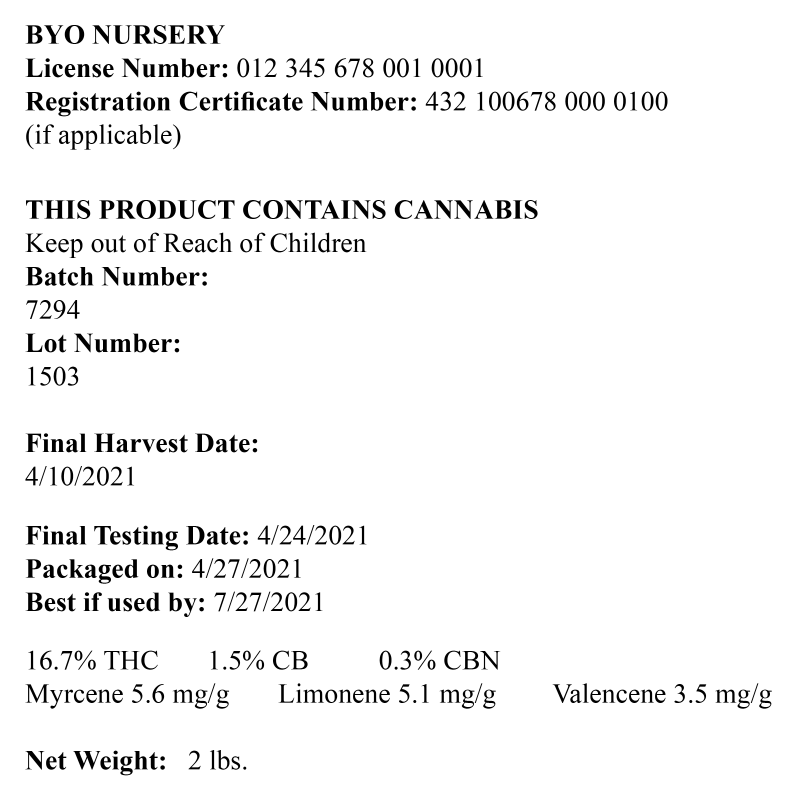 Nevada Cannabis Compliance Labels - Barcode Blog