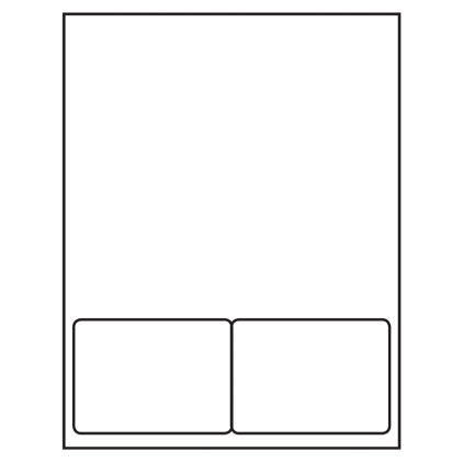 4" x 2.875" White Integrated Form Sheet Label - 2 Labels Per Sheet ...