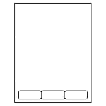 2.5625" x 1" White Integrated Form Sheet Label - 3 Labels Per Sheet ...