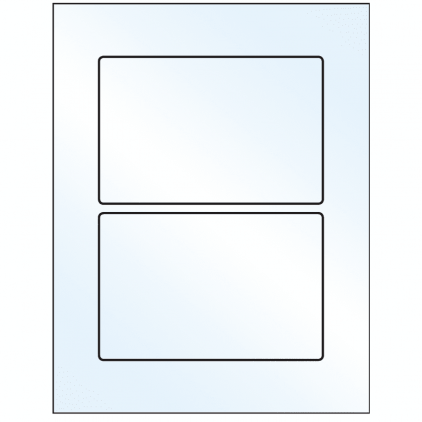 6" x 4" Crystal Clear Rectangular Sheet Labels - Style 106 - Smith Corona