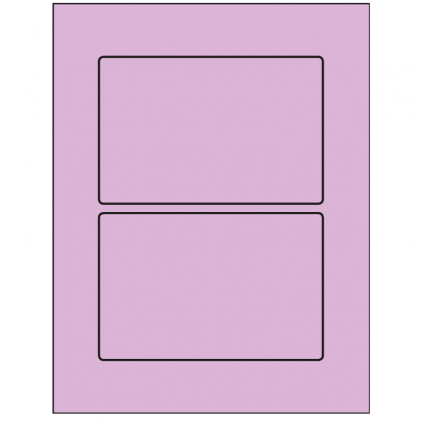 6" x 4" Pastel Purple Rectangular Sheet Labels - Style 106 - Smith Corona