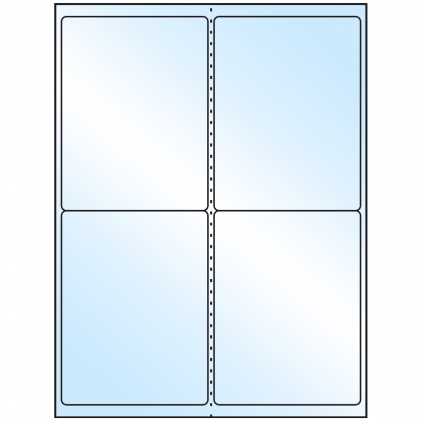 4" x 5" White Premium High Gloss Rectangular Sheet Labels - Style 10 ...