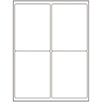 4" x 5" Clear Matte Rectangular Sheet Labels (4-UP) - Style 11 - Smith ...