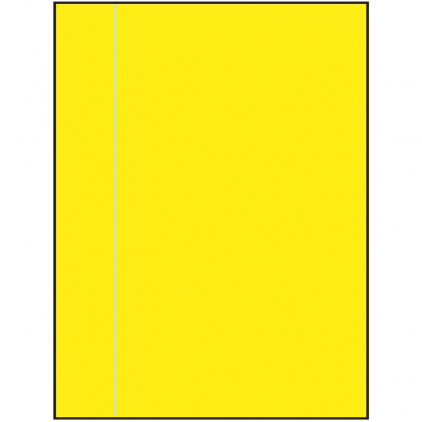 8.5" x 11" Fluorescent Yellow Rectangular Sheet Labels - Style 127 ...