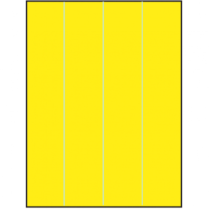 8.5" x 11" Fluorescent Yellow Rectangular Sheet Labels - Style 137 ...