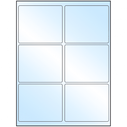 4" x 3.25" White Premium High Gloss Rectangular Sheet Labels - Style ...