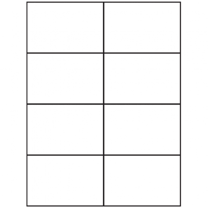 4.25" x 2.75" White Rectangular Sheet Labels - Style 170 - Smith Corona