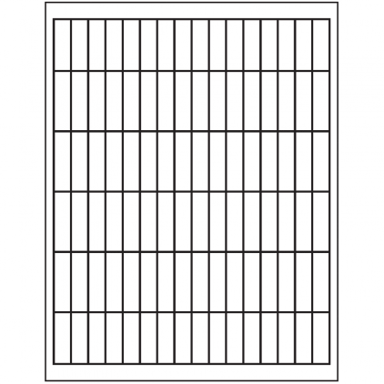 0.5" x 1.75" White Matte Litho Rectangular Sheet Labels - Style 183 ...