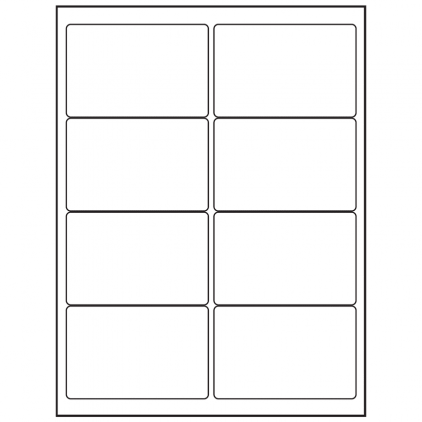 4" x 2.5" Clear Matte Rectangular Sheet Labels - Style 215 - Smith Corona