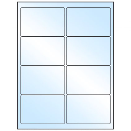 4" x 2.5" White Premium High Gloss Rectangular Sheet Labels - Style 215 ...