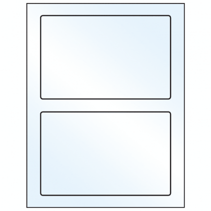 7" x 4.5" Crystal Clear Rectangular Sheet Labels - Style 28 - Smith Corona