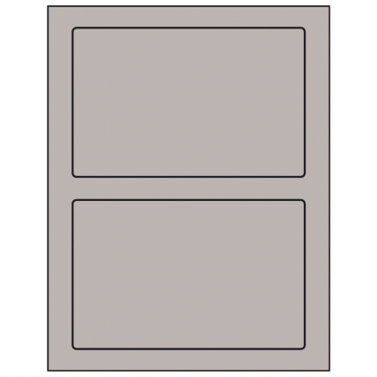 7" x 4.5" Gray Rectangular Sheet Labels - Style 28 - Smith Corona