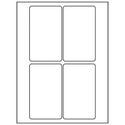3" x 5" White Matte Litho Rectangular Sheet Labels - Style 415 - Smith ...