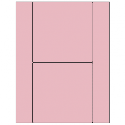 5.5" x 5.5" Pastel Pink Square Sheet Labels - Style 41 - Smith Corona