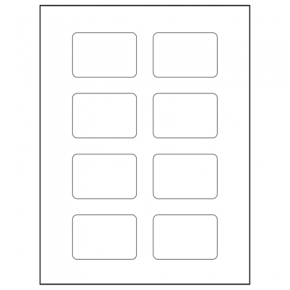 2.6" x 1.77" White Matte Litho Rectangular Sheet Labels - Style 430 ...