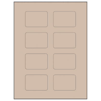2.6" x 1.77" Pastel Tan Rectangular Sheet Labels - Style 430 - Smith Corona