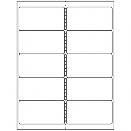 4" x 2" Clear Matte Rectangular Sheet Labels - Style 45 - Smith Corona