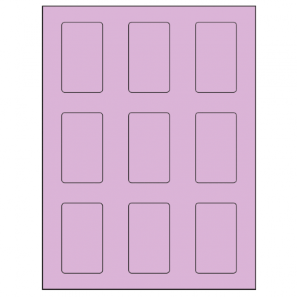 1.6562" x 2.75" Pastel Purple Rectangular Sheet Labels - Style 475 ...