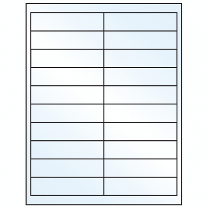 4" x 1" Crystal Clear Rectangular Sheet Labels - Style 500 - Smith Corona