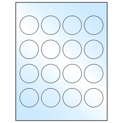 1.75" White Premium High Gloss Circular Sheet Labels - Style 510 ...