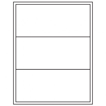 8" x 3.5" White Rectangular Sheet Labels (3-UP) - Style 525 - Smith Corona
