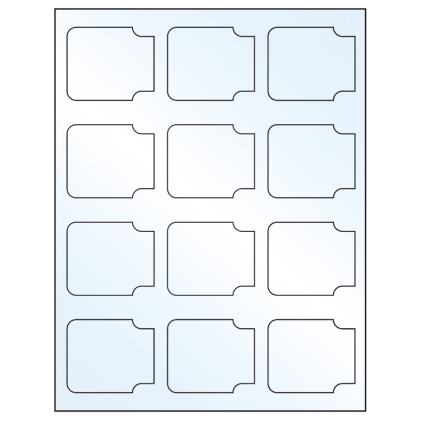 2.38" x 2" White Mid Gloss Sheet Labels - Style 530 - Smith Corona