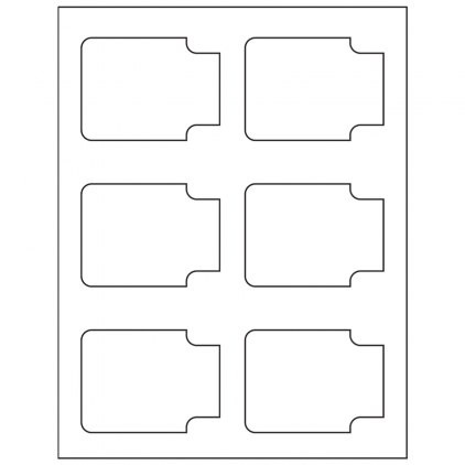 3.372" x 2.5" White Matte Litho Sheet Labels - Style 535 - Smith Corona