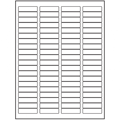1.75" x 0.5" White Matte Litho Rectangular Sheet Labels (80-UP) - Style ...