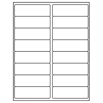 4" x 1.3125" White Matte Litho Rectangular Sheet Labels - Style 655 ...