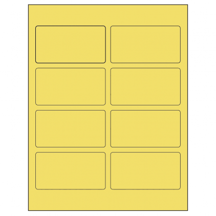 3.75" x 2" Pastel Yellow Rectangular Sheet Labels - Style 730 - Smith ...
