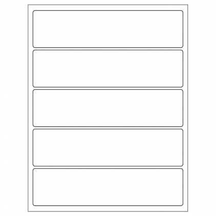 8" x 2" Clear Matte Rectangular Sheet Labels - Style 735 - Smith Corona