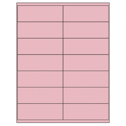 4.1875" x 1.5" Pastel Pink Rectangular Sheet Labels - Style 760 - Smith ...