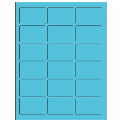 2.5" x 1.5625" Turquoise Rectangular Sheet Labels - Style 785 - Smith ...