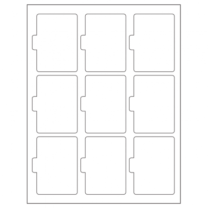 2.5135" x 3.2152" White Matte Litho Sheet Labels - Style 831 - Smith Corona