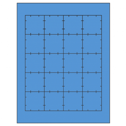 1.75" x 1.75" Fluorescent Blue Square Sheet Labels - Style 860 - Smith ...