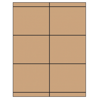 4.25" x 3.33" Brown Kraft Rectangular Sheet Labels - Style 863 - Smith ...