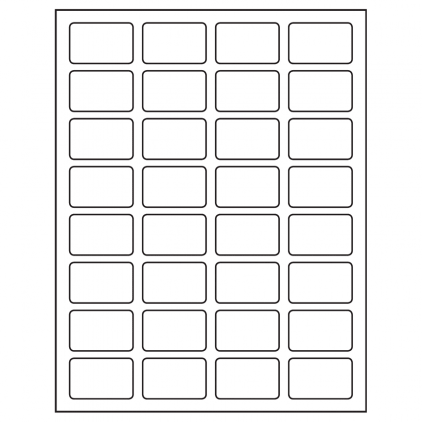 1.75" x 1.125" White Matte Litho Rectangular Sheet Labels - Style 865 ...