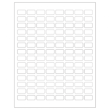 0.875" x 0.5" White Matte Litho Rectangular Sheet Labels - Style 866 ...