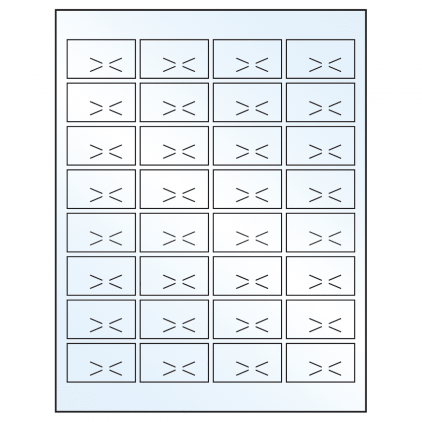 1.875" x 1.0625" Crystal Clear Rectangular Sheet Labels - Style 868 ...