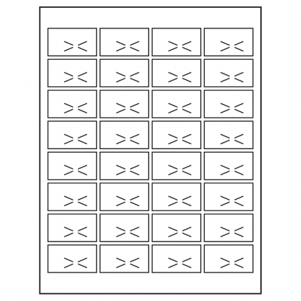 1.875" x 1.0625" White Matte Litho Rectangular Sheet Labels - Style 868 ...