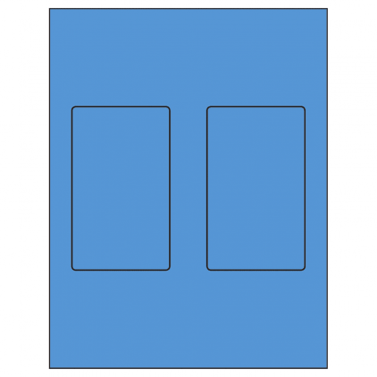 3" x 5" Fluorescent Blue Rectangular Sheet Labels - Style 876 - Smith ...