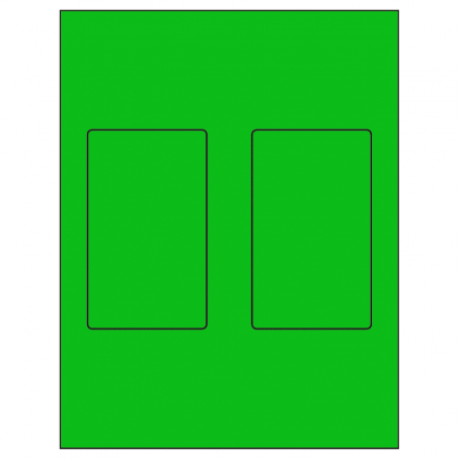 3" x 5" Fluorescent Green Rectangular Sheet Labels - Style 876 - Smith ...