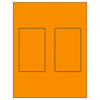 3" x 5" Fluorescent Orange Rectangular Sheet Labels - Style 876 - Smith ...
