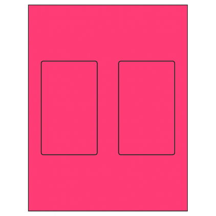 3" x 5" Fluorescent Pink Rectangular Sheet Labels - Style 876 - Smith ...