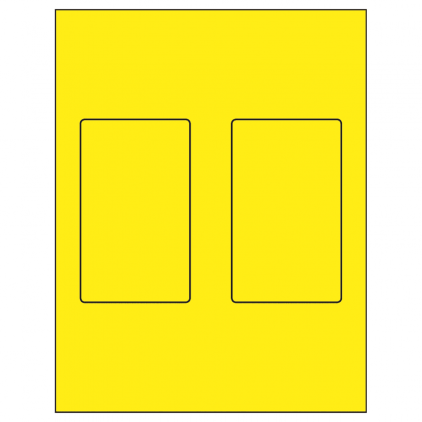 3" x 5" Fluorescent Yellow Rectangular Sheet Labels - Style 876 - Smith ...