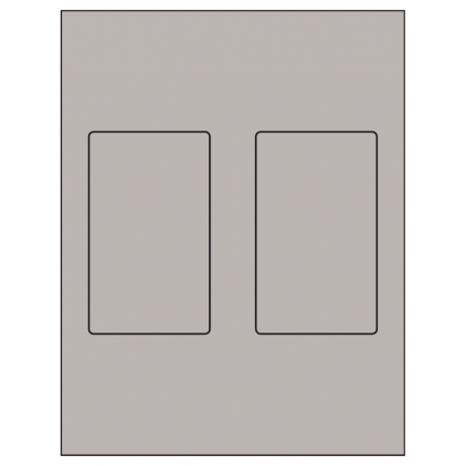 3" x 5" Gray Rectangular Sheet Labels - Style 876 - Smith Corona