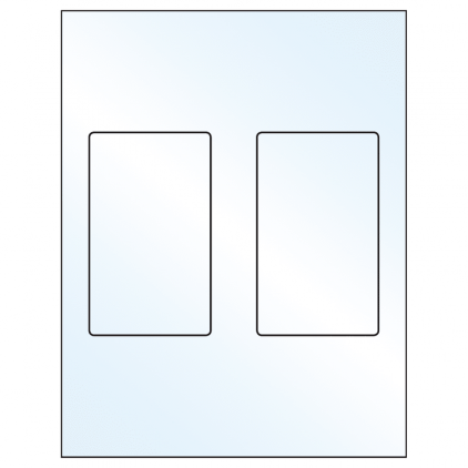 3" x 5" White Mid Gloss Rectangular Sheet Labels - Style 876 - Smith Corona