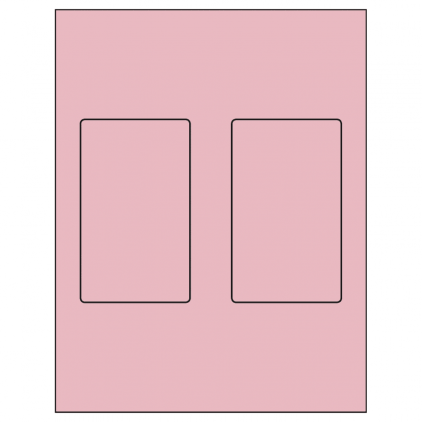 3" x 5" Pastel Pink Rectangular Sheet Labels - Style 876 - Smith Corona