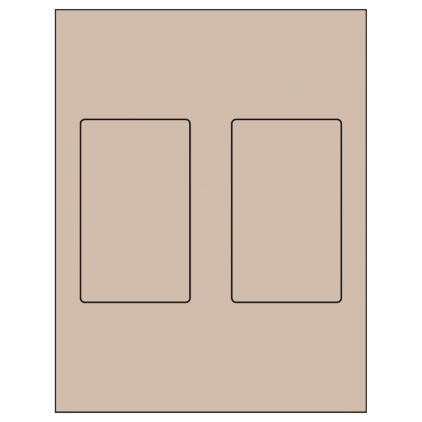 3" x 5" Pastel Tan Rectangular Sheet Labels - Style 876 - Smith Corona